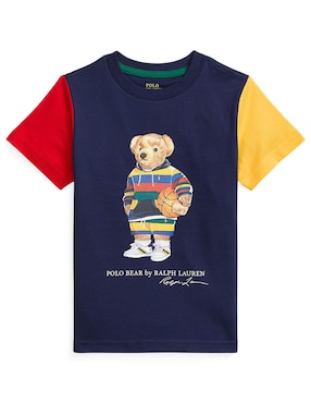 Playera Polo Ralph Lauren estampado oso manga corta para niño